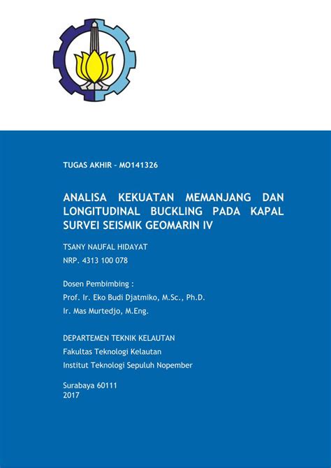 Pdf Analisa Kekuatan Memanjang Dan Longitudinal Buckling Pada