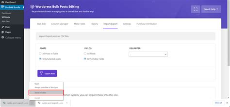 How To Export Posts Data From Wordpress Using Wordpress Bulk Posts