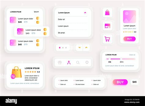 Gui Elements For Shopping Mobile App Shopping Platform Product Rating Review And Pricing User