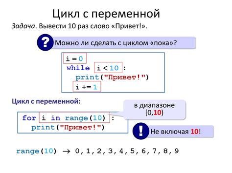 Цикл питон Циклы For и While операторы Break и Continue волшебное слово Else
