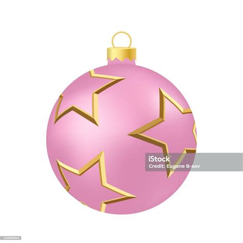 핑크 로즈 크리스마스 트리 장난감 또는 볼 볼륨과 현실적인 색상 일러스트 3차원 형태에 대한 스톡 벡터 아트 및 기타 이미지 3차원 형태 Political Party