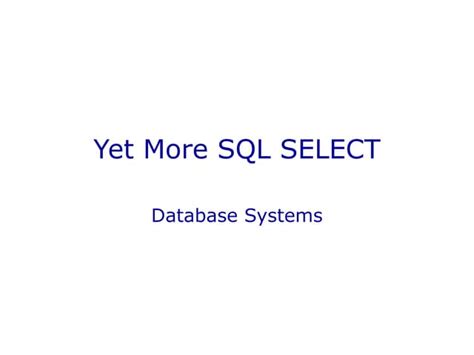 sql queries ppt