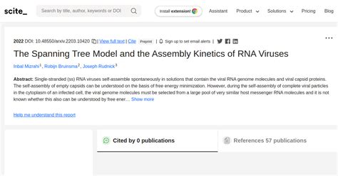 the spanning tree model and the assembly kinetics of rna viruses