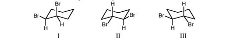 Solved Cis 1 2 Dibromocyclohexane Is Represented By