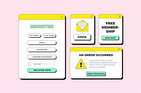 Free Vector Collection Of Flat Design Pop Ups