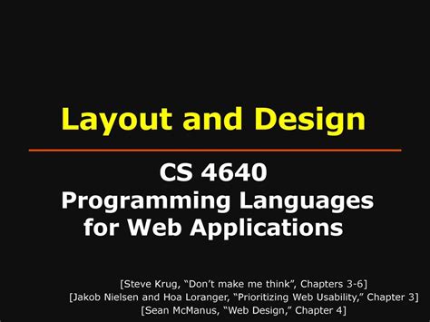 Layout And Design Cs 4640 Programming Languages For Web Applications Ppt Download