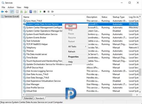 fix scom data access service not running or not initialized