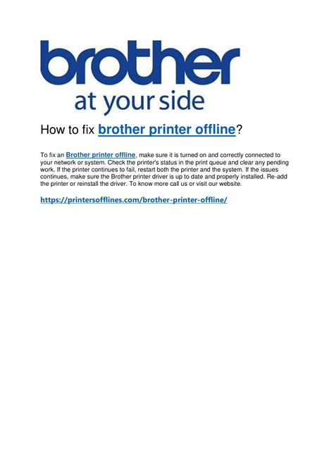 PPT How To Fix Brother Printer Offline PowerPoint Presentation Free Download ID