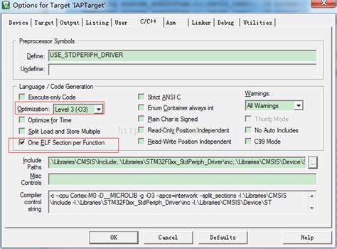 stm32 keil5编译优化 keil5 选项字节 csdn博客