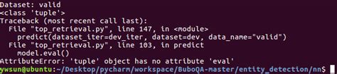 Model Eval Error AttributeError Tuple Object Has No Attribute Eval Issue 58