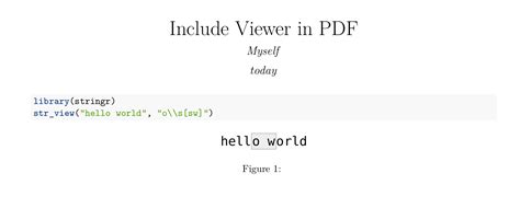 R Markdown Include Viewer Output In Pdf Stack Overflow