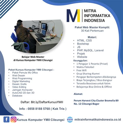tentang pemrograman web kursus komputer di cileungsi cibubur gunung putri klapanunggal