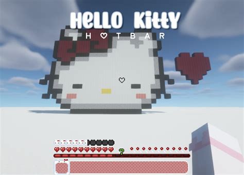 🎀 Hello Kitty Hotbar D 𐐪𐑂 ˚ₓ Minecraft Texture Pack