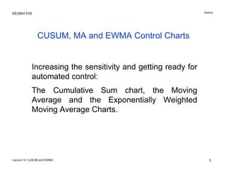 Lecture 14 cusum and ewma | PDF | Business Accounting & Finance | Business
