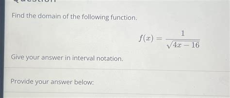 Solved Find The Domain Of The Following Chegg
