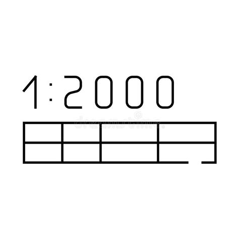 Architectural Scale Drafter Line Icon Vector Illustration Stock Vector
