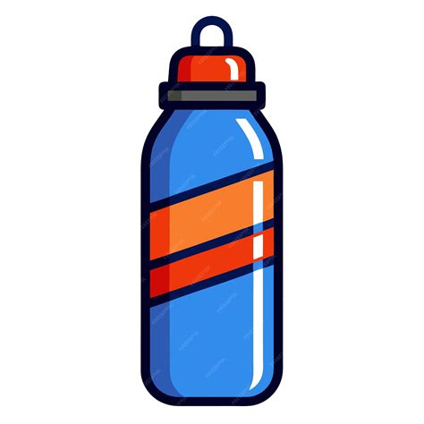 Sports Water Bottle Clipart Cartoon Style Vector Illustration Premium