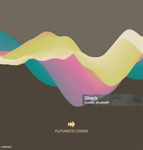 배너 전단지 책 표지 포스터에 대 한 물결 모양 배경입니다 동적 효과 벡터 일러스트입니다 3차원 형태에 대한 스톡 벡터 아트 및