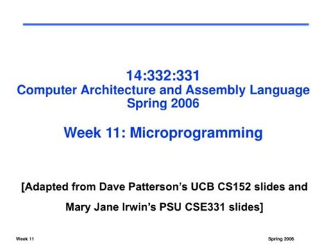 Ppt 14332331 Computer Architecture And Assembly Language Spring