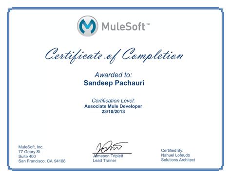 Mulesoft Developer Certificate Sandeep Ppt