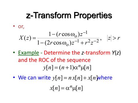 z transform causal anti causal and two sided sequence region of