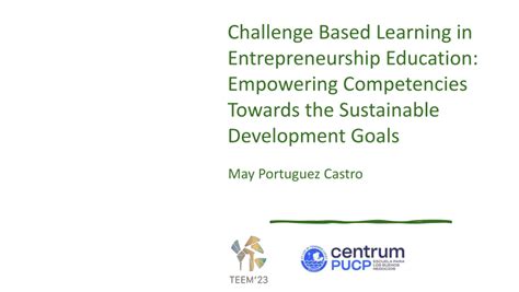 Pdf Challenge Based Learning For Entrepreneurship Education