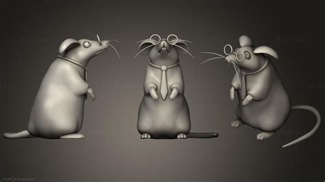 Figurines Simple Mouse Stkpr 0910 3d Stl Model For Cnc