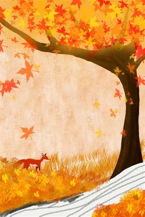 간단한 단풍 나무 가을 포스터 단순한 만화 메이플 리프 가을 낙엽 가을 선전 포스터 광고 배경 배경 배경 화면 및 일러스트 무료 다운로드 Pngtree 가을 포스터