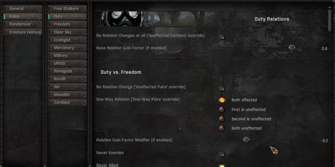 Dynamic Faction Relations Customizer V226 Addon Stalker
