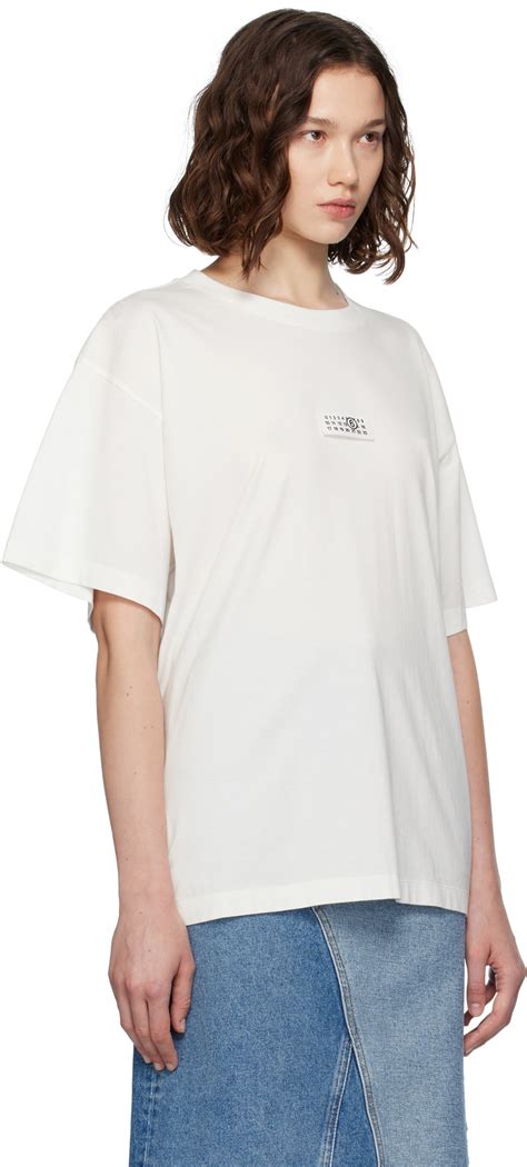 Mm6 Maison Margiela White Cotton T Shirt Mm6 Maison Margiela