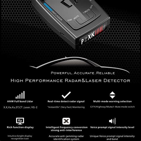 Detector De Radar Rad2000 16 Benzi Detectie Laser 360 Grade X K Ka Ecran Led Pentru Toate