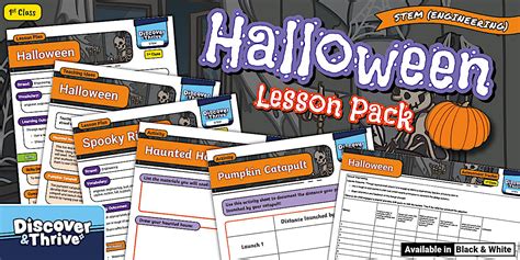 Stem Engineering Halloween Lesson Pack 1st Class