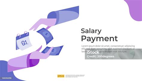 연봉 지급 및 급여 일러스트 컨셉은 연간 보너스 소득 사람들의 인격과의 지급입니다 웹 방문 페이지 템플릿 배너 프레젠테이션 소셜 및 인쇄 미디어를 위한 플랫 벡터 경제에