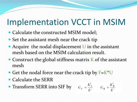 ppt virtual crack closure technique based on meshless shepard