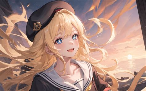 Download Wallpaper X Girl Sailor Suit Anime Smile Art Widescreen Hd Background