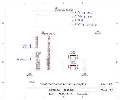 Cronômetro com Arduino e display LCD I2C