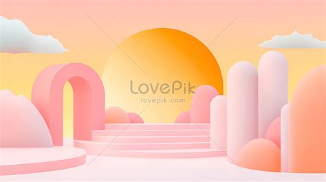 기하학적 공간 건축 일러스트 무료 다운로드 Lovepik