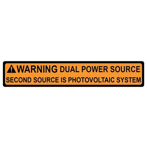 Hellermann 596 00495 Dual Power Source Warning Label