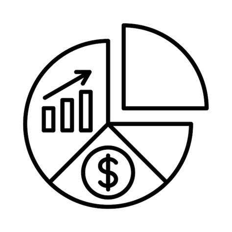 Premium Vector Pie Chart Line Illustration