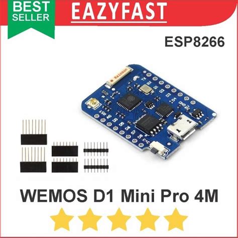 Jual Wemos D1 Mini Pro 4m Esp8266 Esp Wifi Wireless Internet Arduino