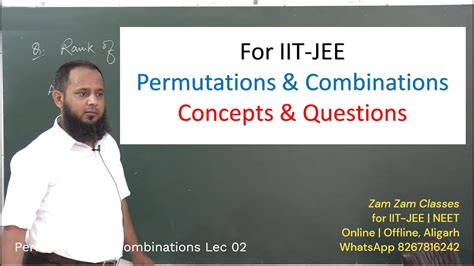 permutations and combinations lec 02 iit jee mains advance youtube