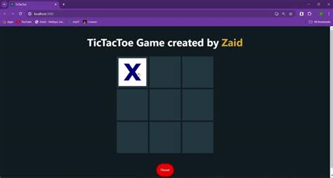 Zaid Siddiqui On Linkedin I Am Excited To Share My Latest Project A Tic Tac Toe Game Built Using
