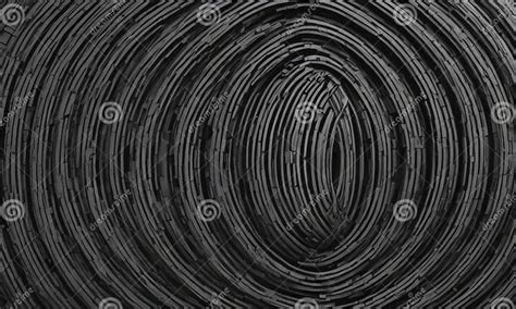 Close Up View Textured Surface With Repeating Pattern Concentric Circles Creating Sense Depth