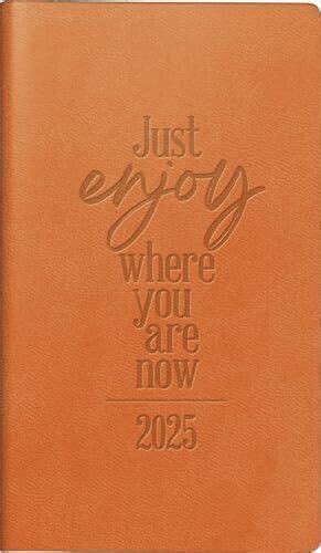 Rido Taschenkalender Modell Int 8 7x15 3cm 1 Woche 2 Seiten Kunstleder Trend Just Enjoy Orange