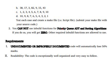 Solved This Assignment Is To Understand The Various Sorting Chegg