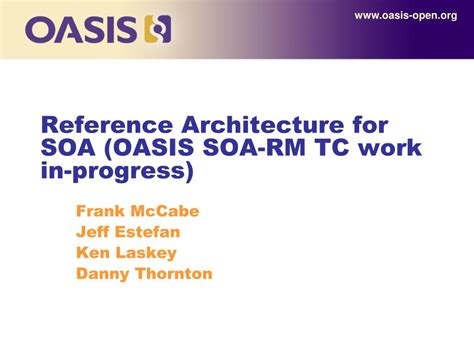 Ppt Reference Architecture For Soa Oasis Soa Rm Tc Work In Progress Powerpoint Presentation