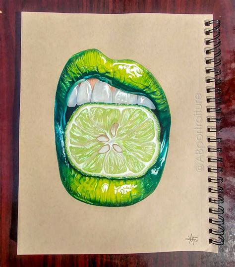 Lime Lips Drawing Step By Step DRAW IT OUT