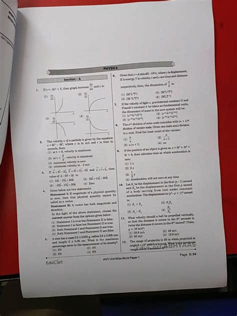 the velocity v of a particle is given by the equation v 6c2−6x3 where v