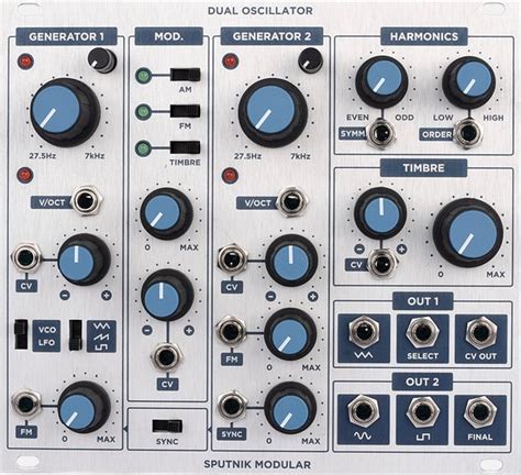 sputnik modular dual oscillator eurorack module on modulargrid