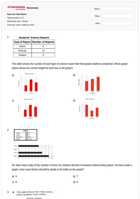 50 Tally Marks Worksheets For Class 3 On Wayground Free And Printable